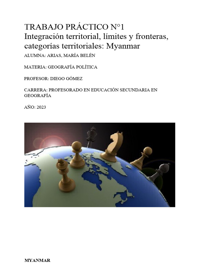 TP Geo Politica 1 | PDF | Myanmar
