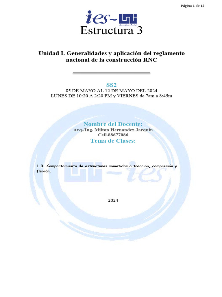SS2-1 Estructura 3 | PDF | Viga (Estructura) | Doblar