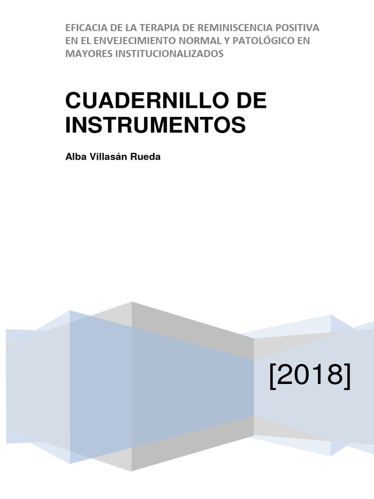 Cuadernillo de Instrumentos | PDF | Crecimiento personal y profesional | Estilo de vida