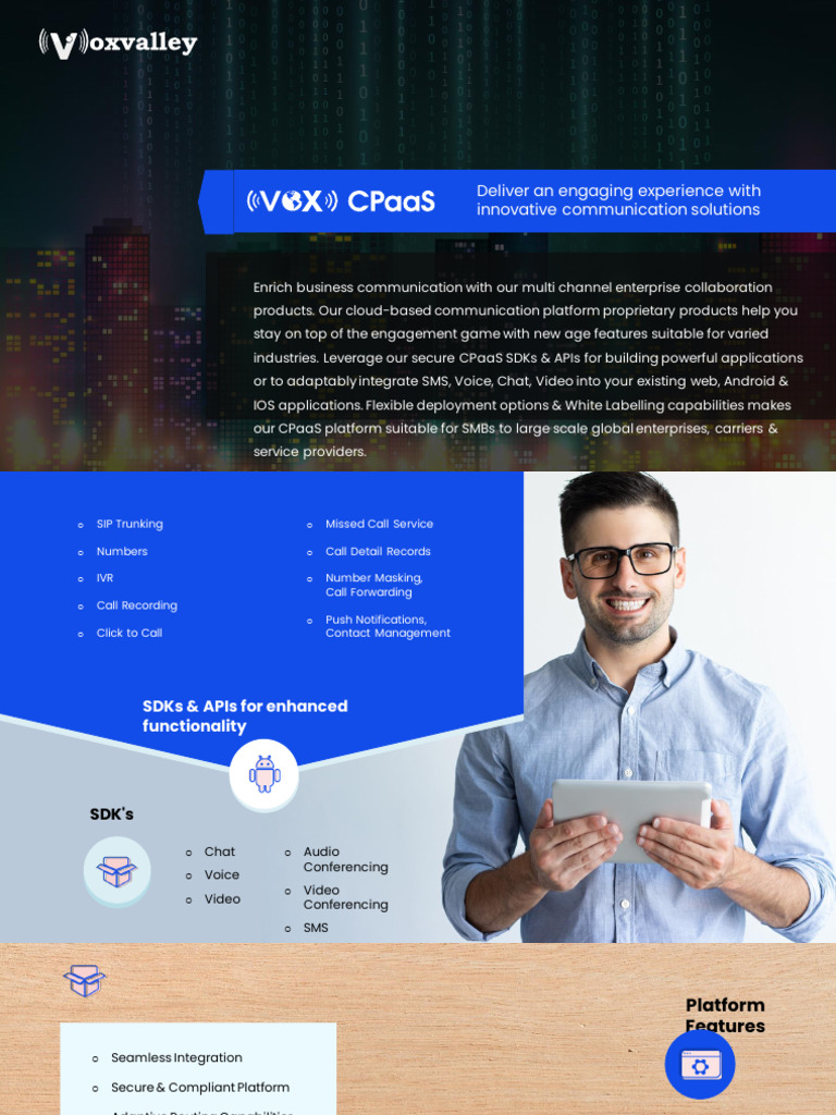 Cpaas Voxvalley | PDF | Voice Over Ip | Cloud Computing