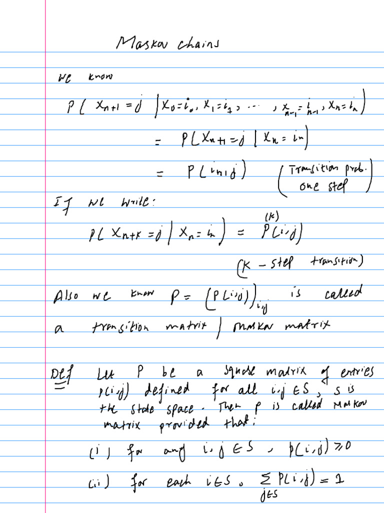 Markov Chains I | PDF