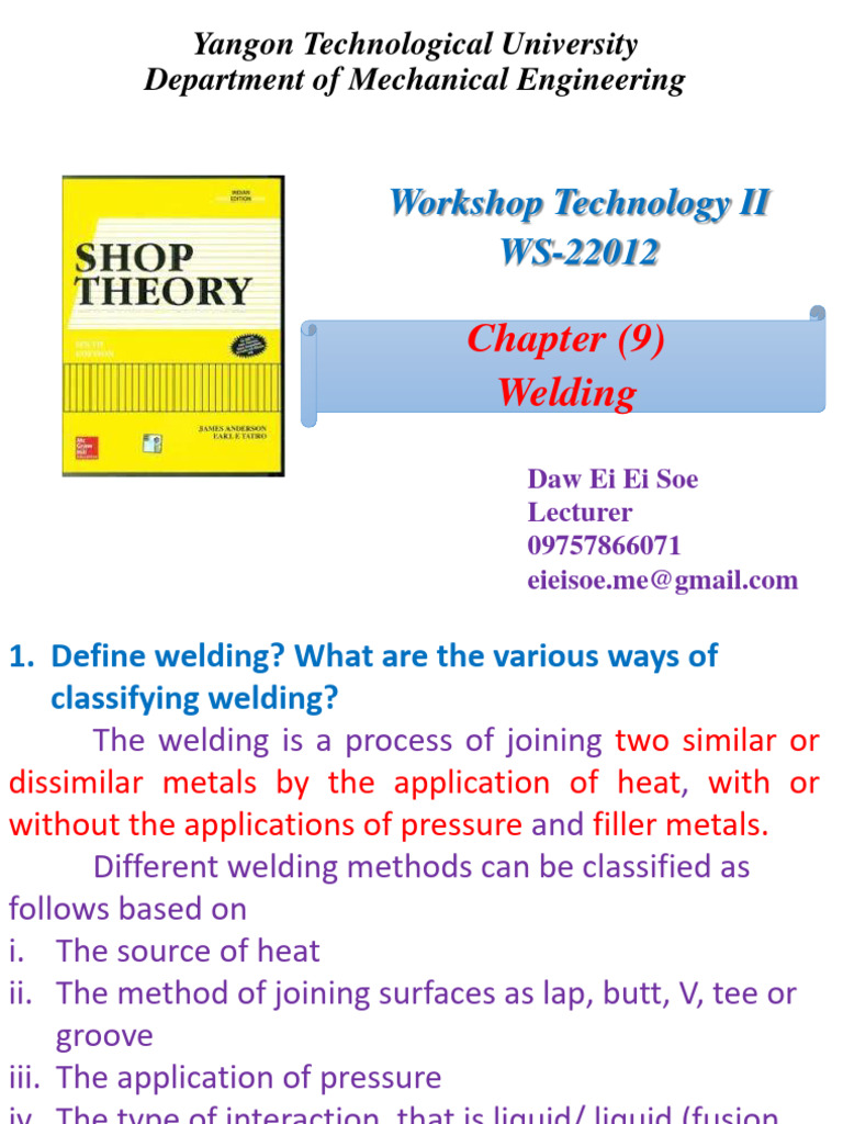 Chapter (9) Welding | PDF | Welding | Construction