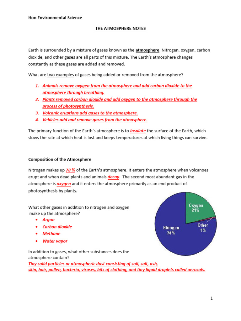 Understanding Earth's Atmosphere Dynamics | PDF | Atmosphere Of Earth ...