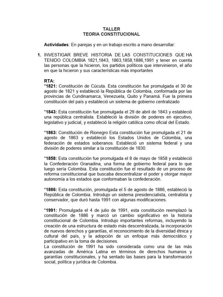 Taller de Teoría Constitucional | PDF | Constitución | Estado (política)