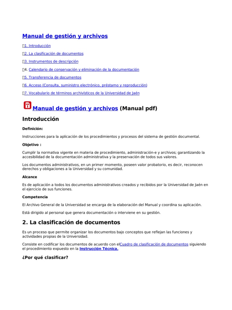Manual de Gestion y Archivos | PDF | Gestión de registros | Archivo de computadora
