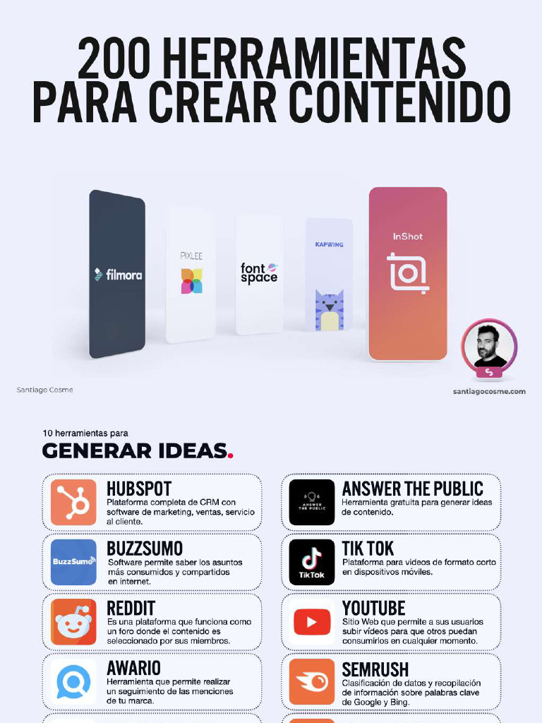 200 Herramientas para Crear Contenido | PDF
