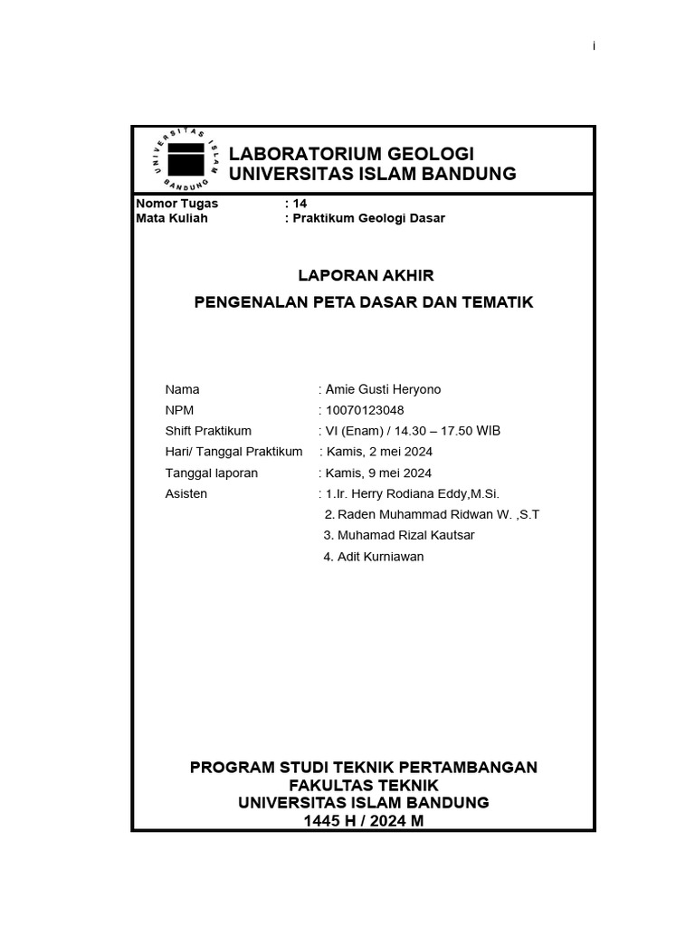 Laprak Analisis Bentang Alam | PDF