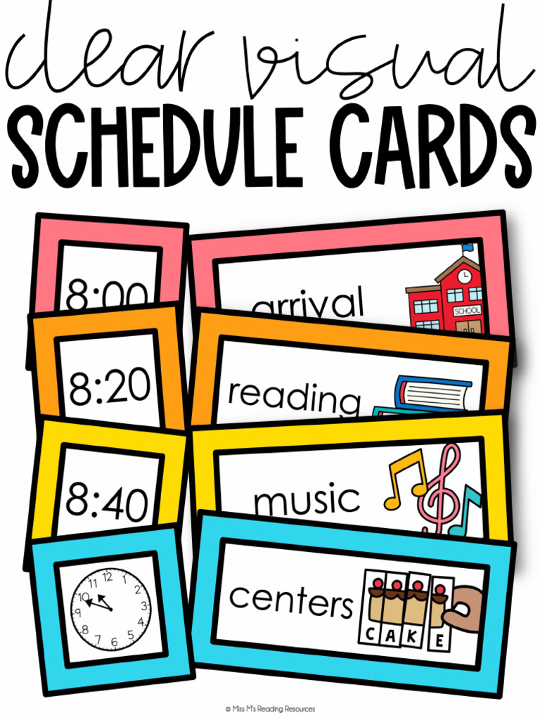 2 - Visual Schedule Cards EDITABLE Classroom Management - Daily ...