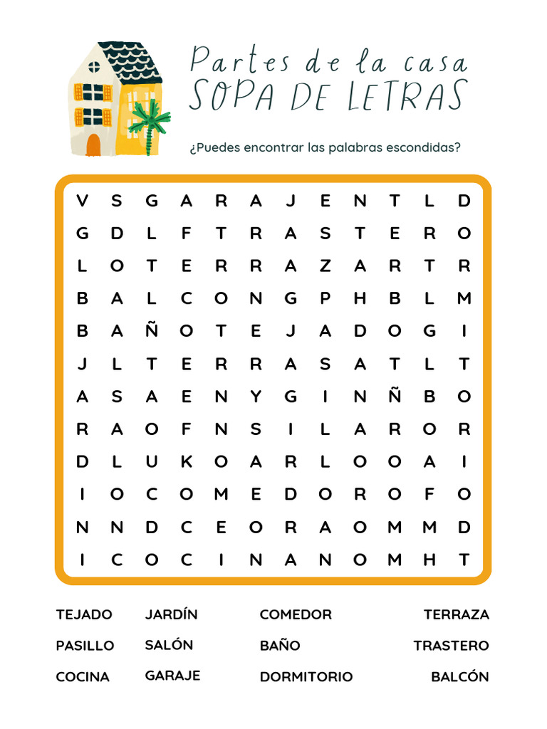 SOPA DE LETRAS LA CASA | PDF