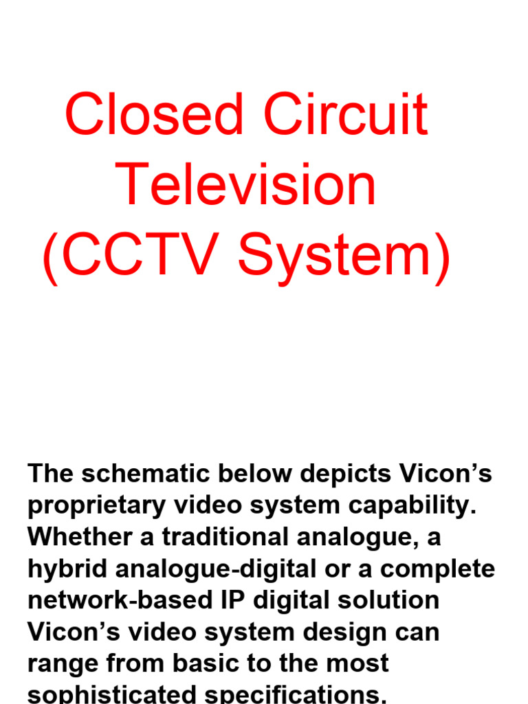 Closed Circuit Television CCTV System 1 | PDF | Camera Lens | Camera