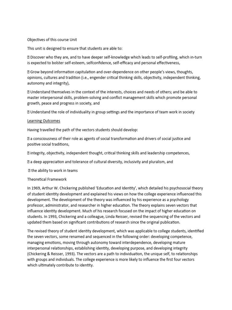 Theories of Personal Identity Development | Download Free PDF ...