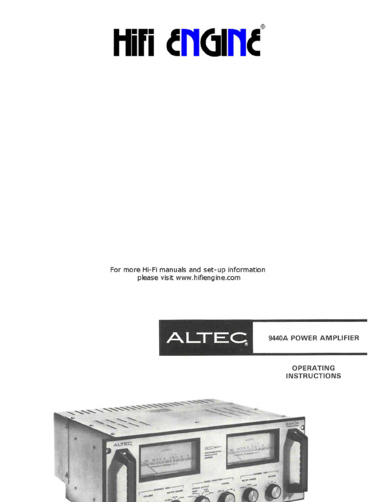 Hfe Altec Lansing 9440a | PDF