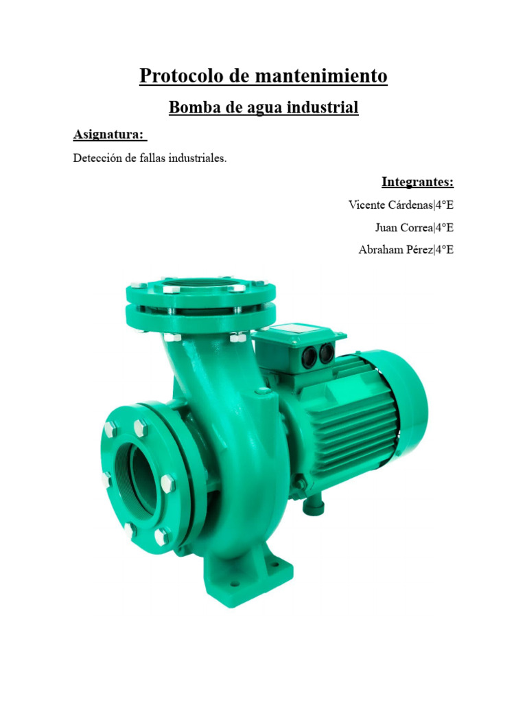 Protocolo de Mantenimiento | PDF