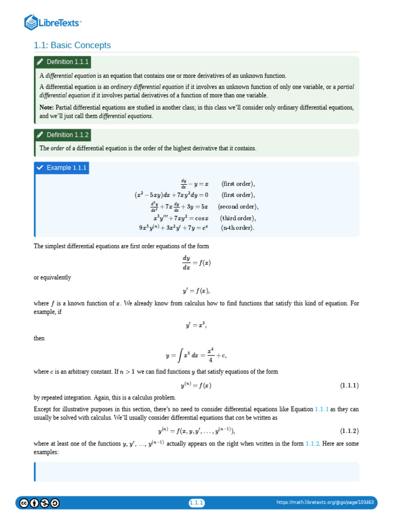 First Order Differential | PDF | Equations | Function (Mathematics)