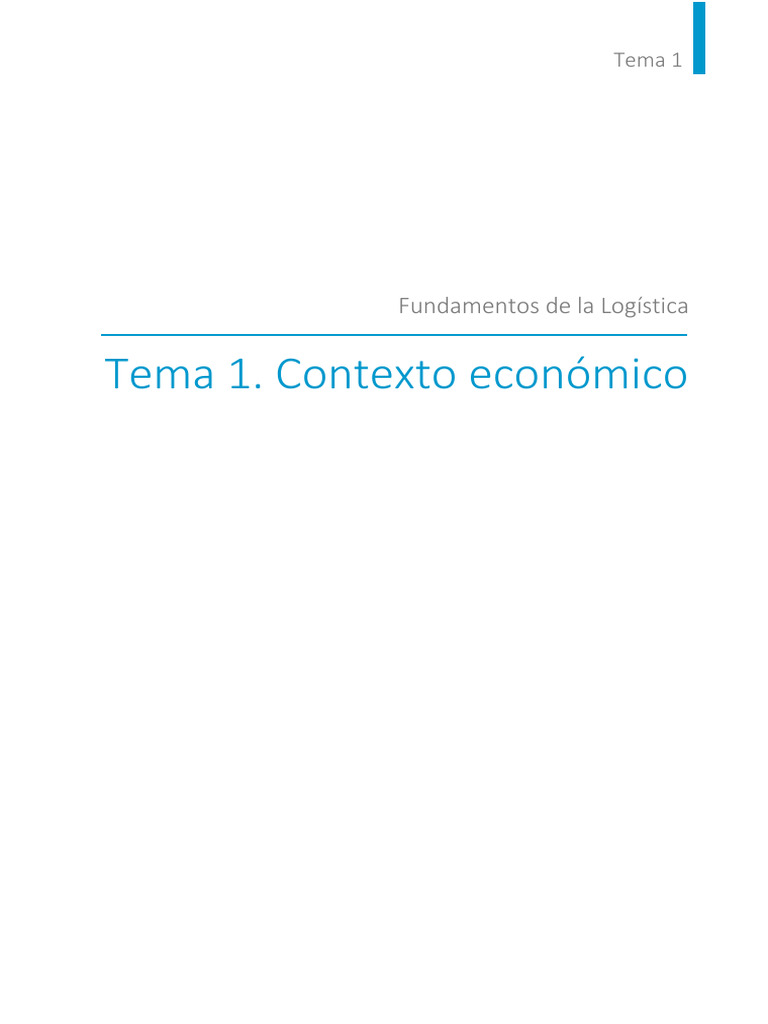 Fundamentos de Logistica Tema 1 | PDF | Producto Interno Bruto | Macroeconómica