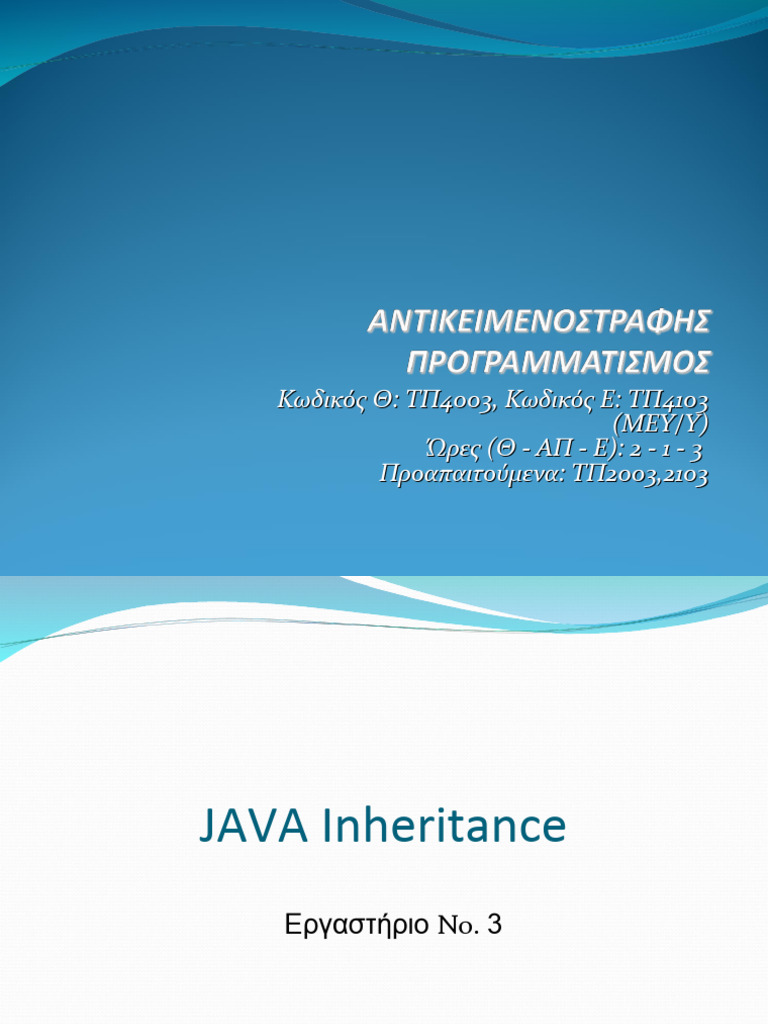 03 Lab3 Inheritance | PDF