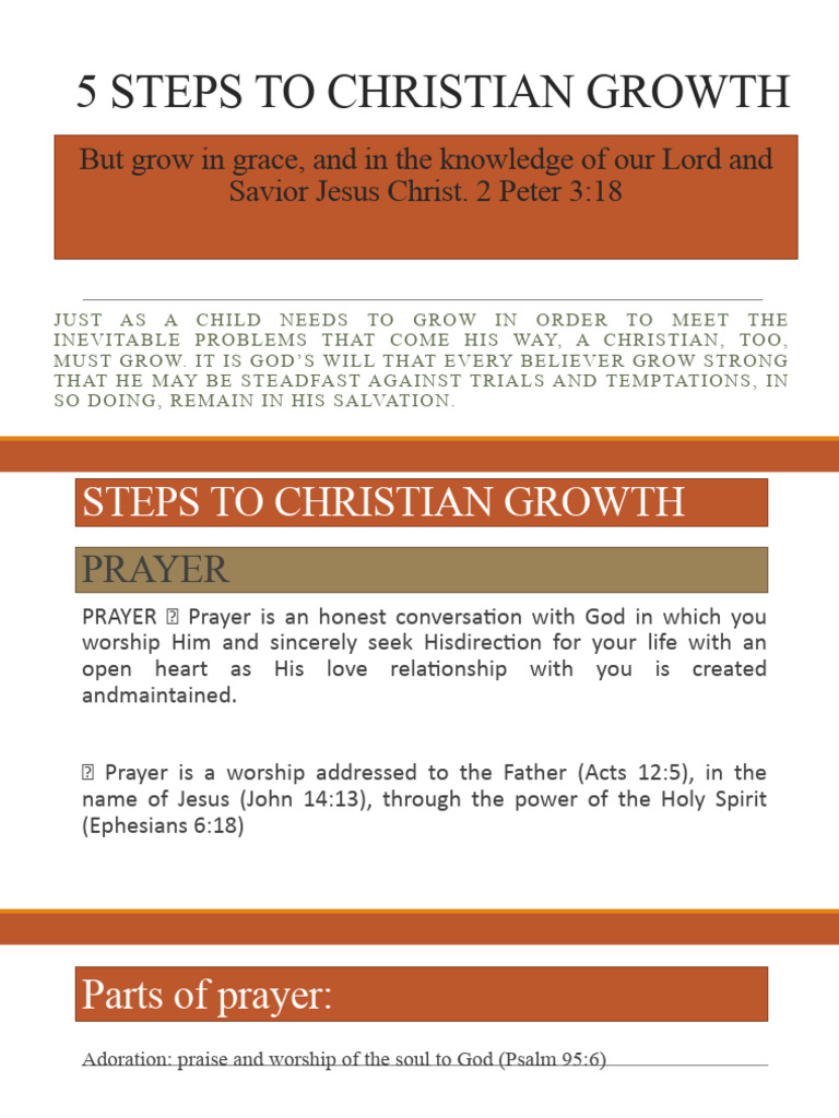 5 Steps To Christian Growth | PDF | Religion & Spirituality