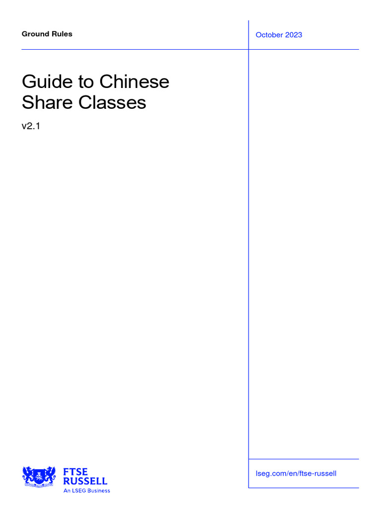 Chinese Share Classes Guide 2023 | PDF | Mainland China | Renminbi