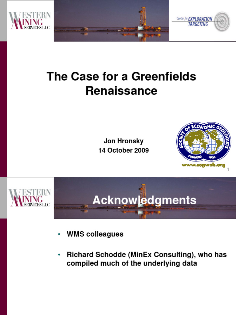 Case For Greenfields CSM 1009 | PDF | Mining | Metals