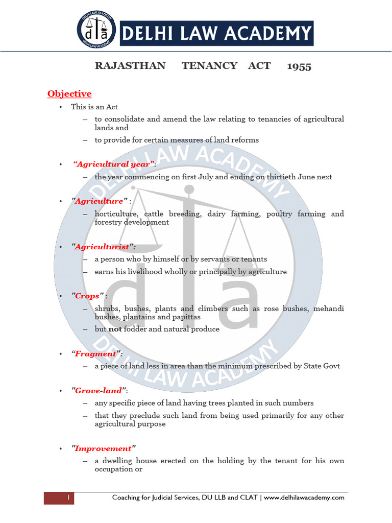 Complete Tenancy Act Simplified | PDF | Leasehold Estate | Mortgage Law