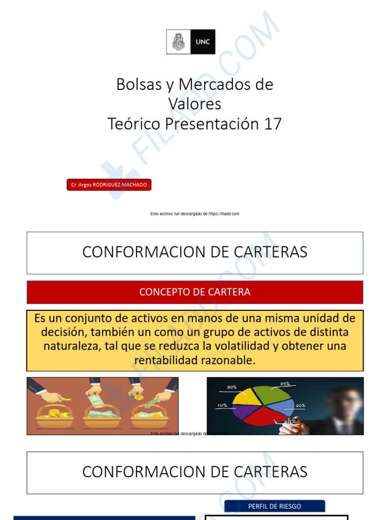Presentacion Bolsas 17 2021 | PDF | Portafolio (Finanzas) | Teoría moderna de la cartera