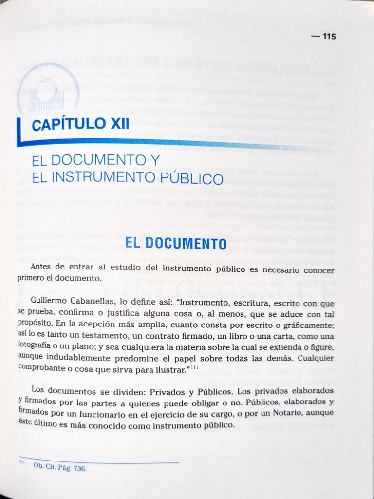 El Documento y El Instrumento Publico (Nery Muñoz) | PDF