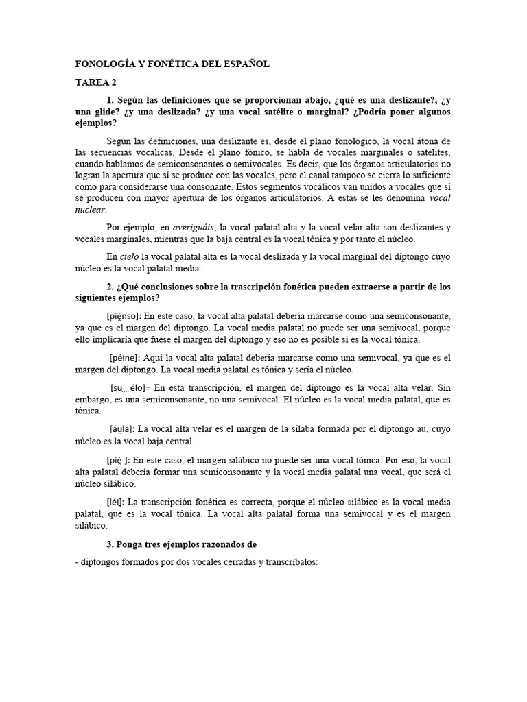 Fonología y Fonética Del Español | PDF | Vocal | Sílaba