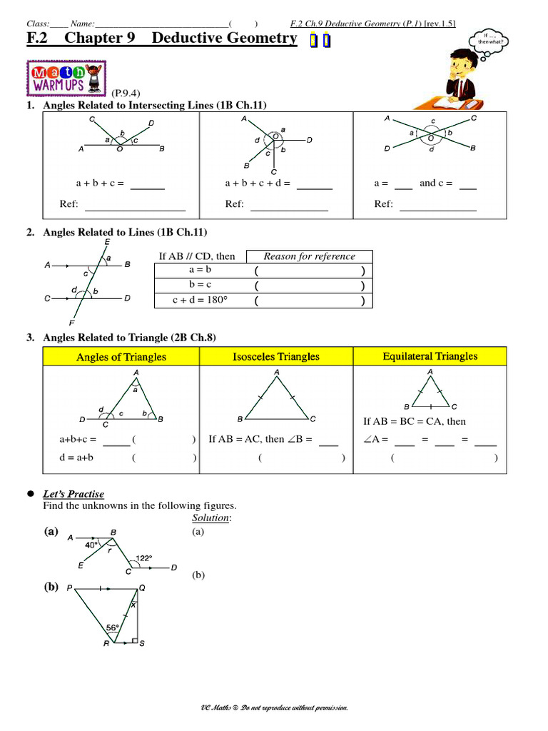 2B09 Geom NOTES v1.5 (Student) | PDF | Theorem | Mathematical Proof