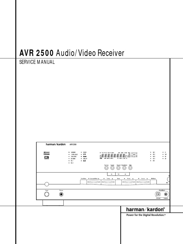 Harman Kardon Avr-2500 | PDF | Telecommunications | Radio Technology