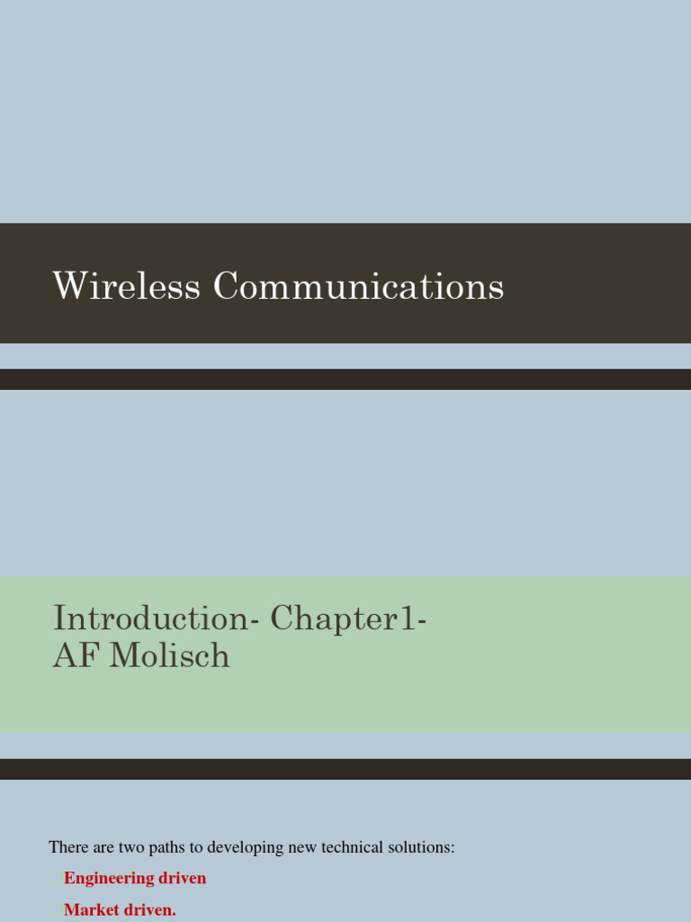 Chapter 2 Types of Services and Requirements For Wireless Communication | PDF | Cellular Network ...
