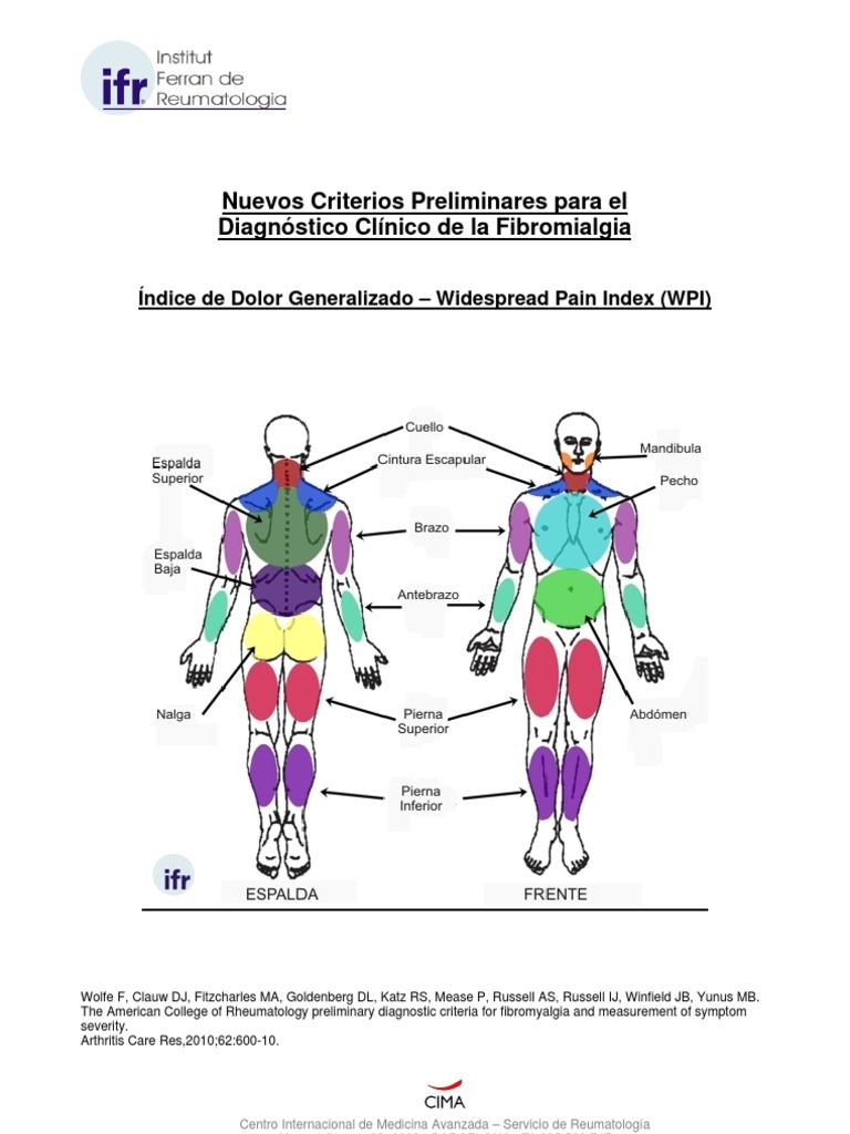 Índice de Dolor WPI en Fibromialgia | PDF | Síntomas y signos ...