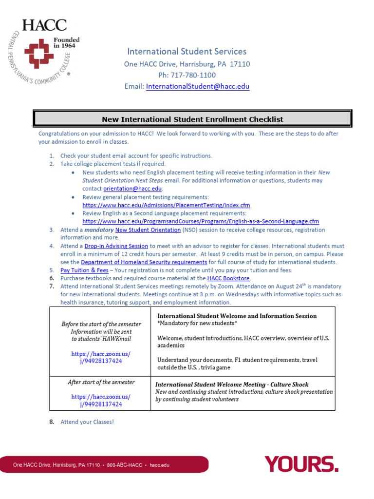 General Enrollment Checklist | Download Free PDF | Academia