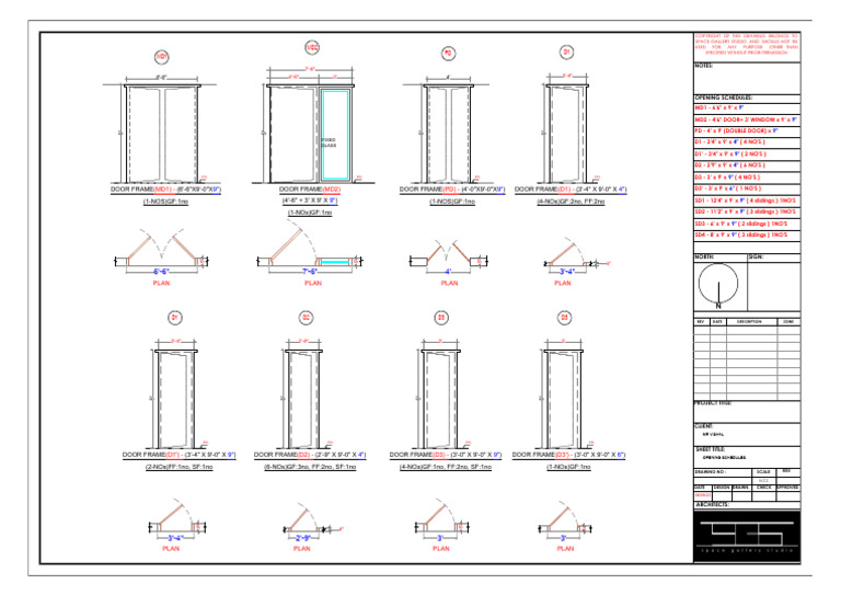 OPENING SCHEDULE For Sample | PDF | Architectural Elements