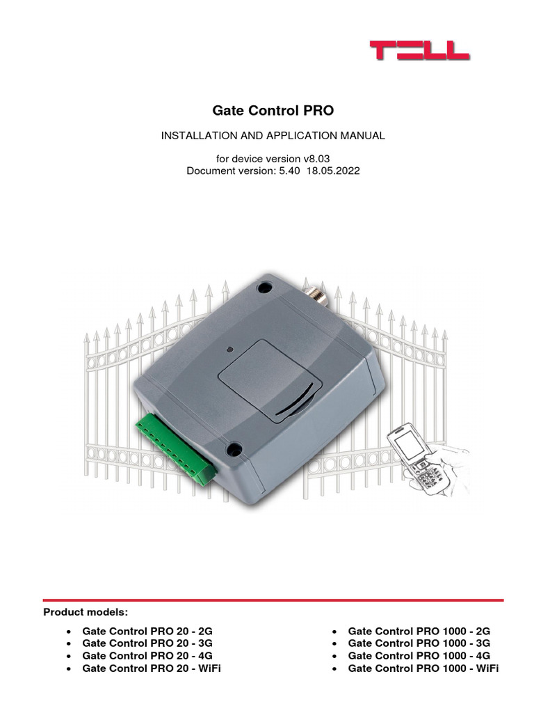 Gate Control PRO v8 en Manual | PDF | Wi Fi | Password