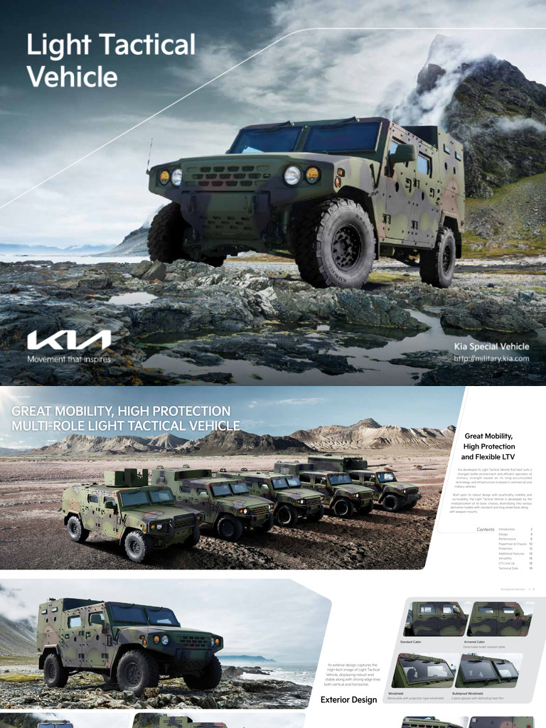 Kia Light Tactical Vehicle Overview | PDF | Truck | Four Wheel Drive