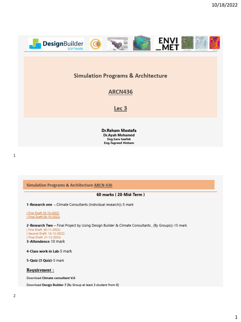 Simulation Program-Lec 3 | PDF | Simulation | Engineering