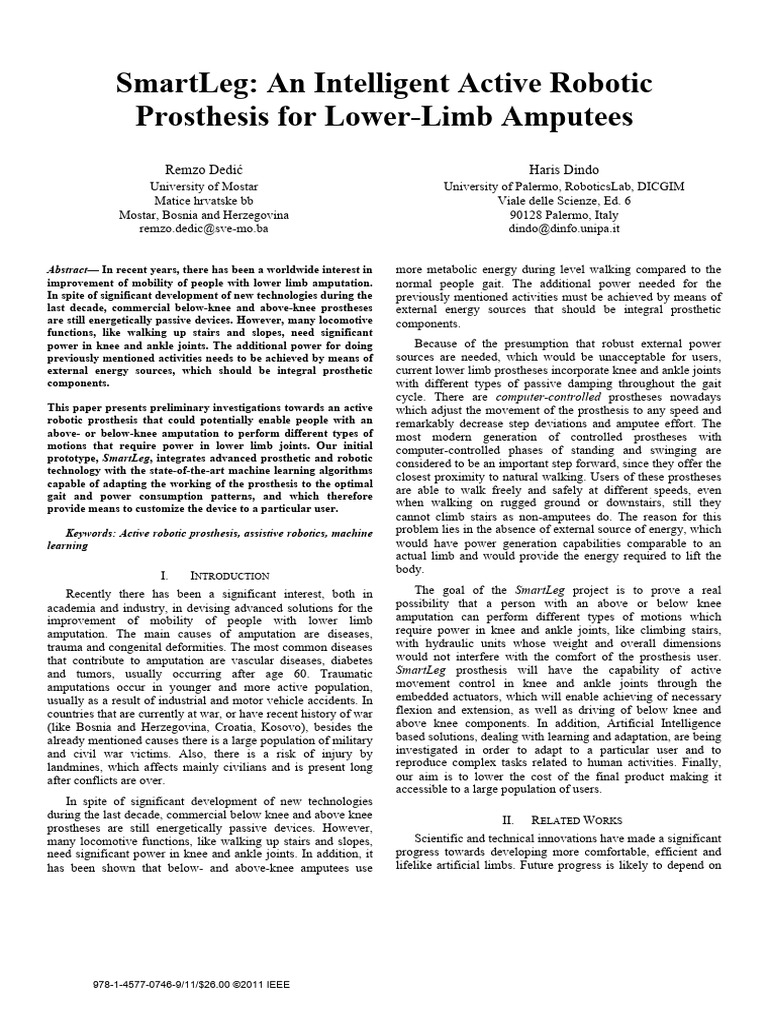 Dedic 2011 | PDF | Prosthesis | Amputation Dedic 2011 | PDF | Prosthesis | Amputation