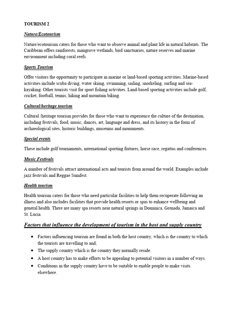 Tourism 2 | PDF | Tourism