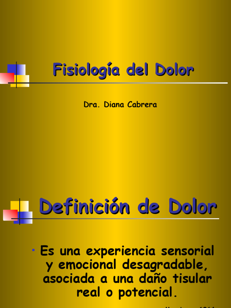 Fisiologia Del Dolor | PDF | Dolor | Sistema somatosensorial