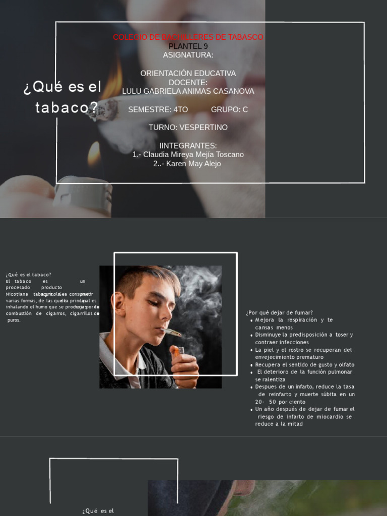 Exposición - Tabaco-Claudia Toscano | PDF | Tabaco | Dejar de fumar