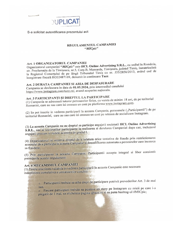 Regulament MICpic | PDF