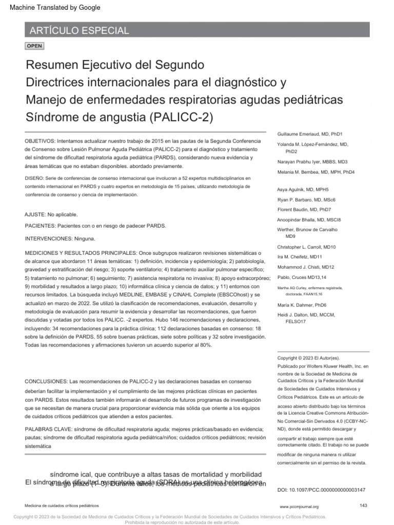 Palicc 2 | PDF | Medicina de Cuidados Intensivos | Enfermedad pulmonar ...