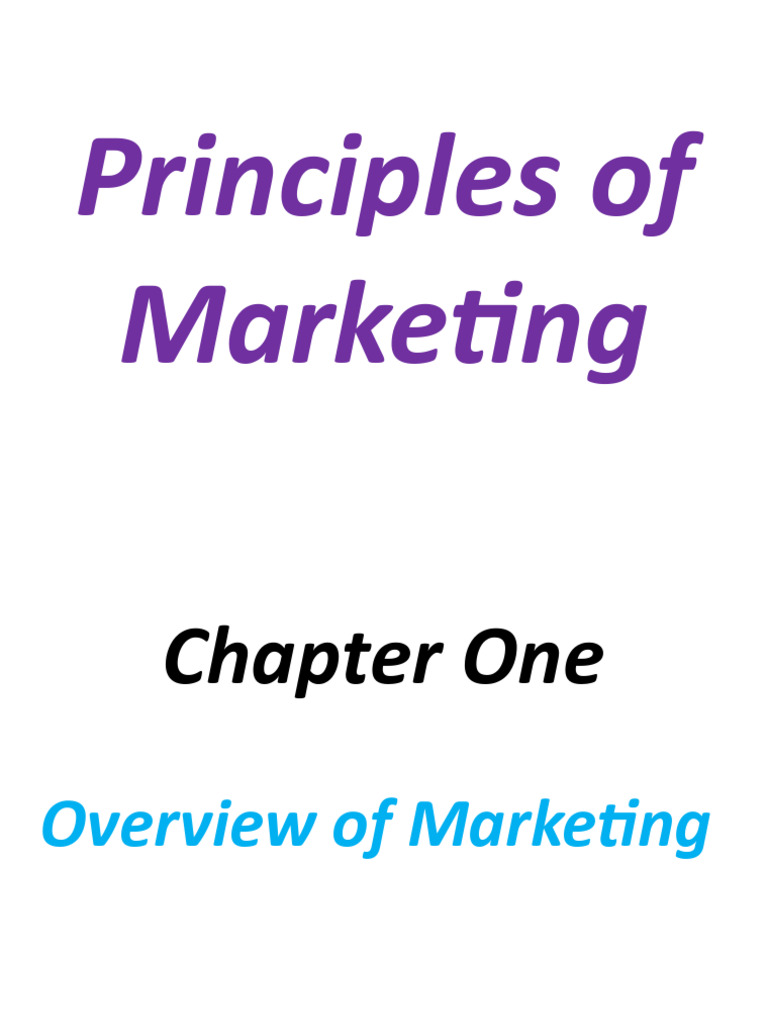 Ch-1 PPT Principles of MKT | Download Free PDF | Marketing | Value ...