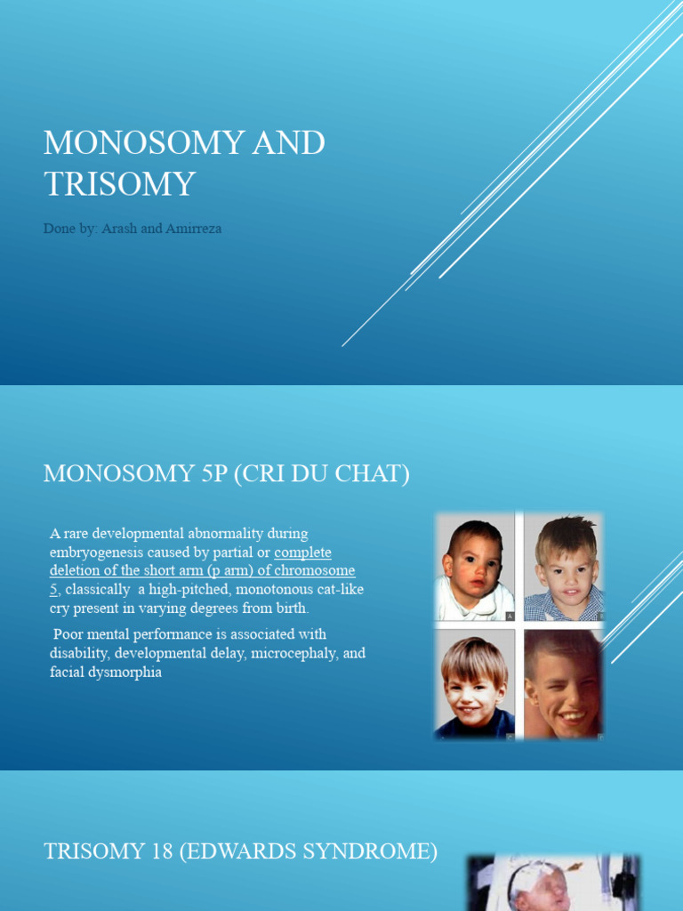 Monosomy and Trisomy Overview | PDF | Wellness | Science & Mathematics