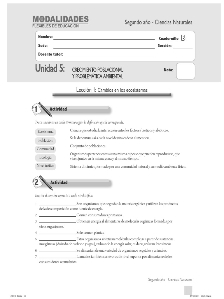 Unidad 5 de Segundo Año CCNN | PDF | Entorno natural | Geografía Física