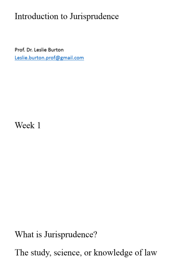 Introduction to Jurisprudence Basics | PDF | Sovereign Immunity | Plain Meaning Rule