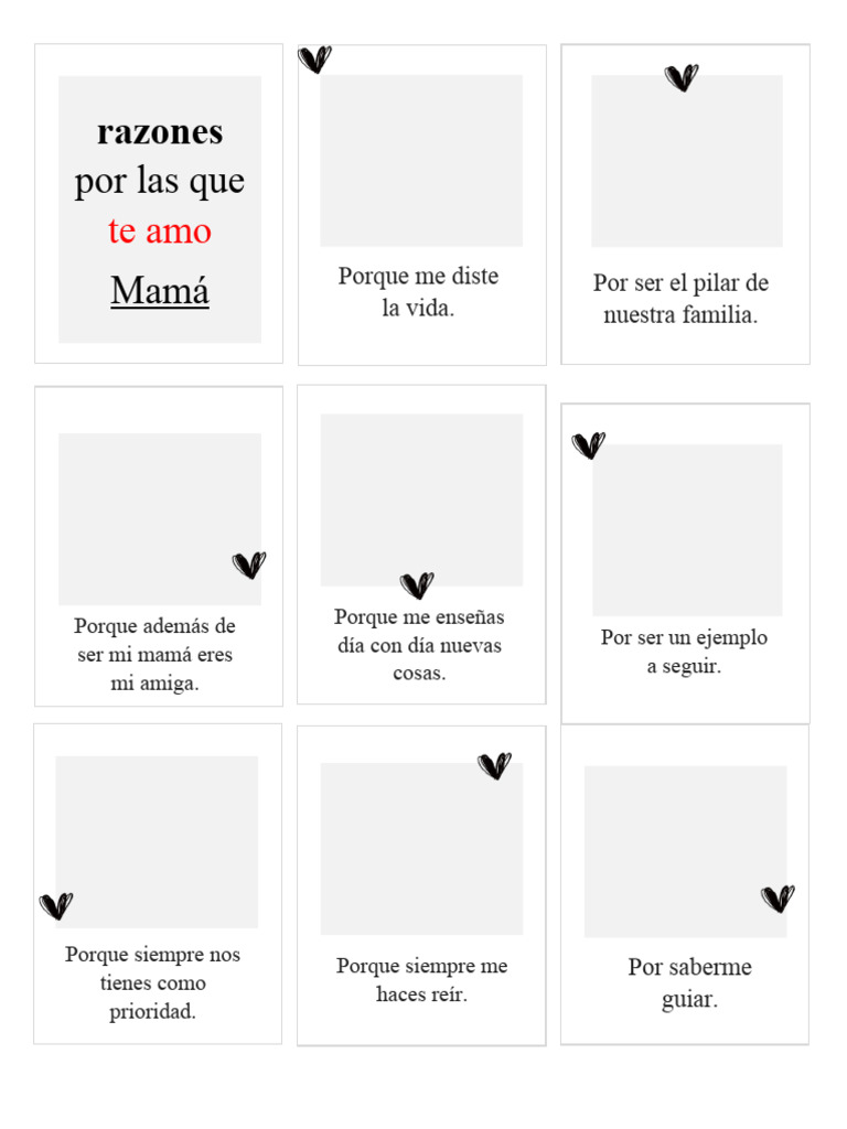 100 Razones Para Amar A Mamá Pdf Relaciones Personales Crianza Y