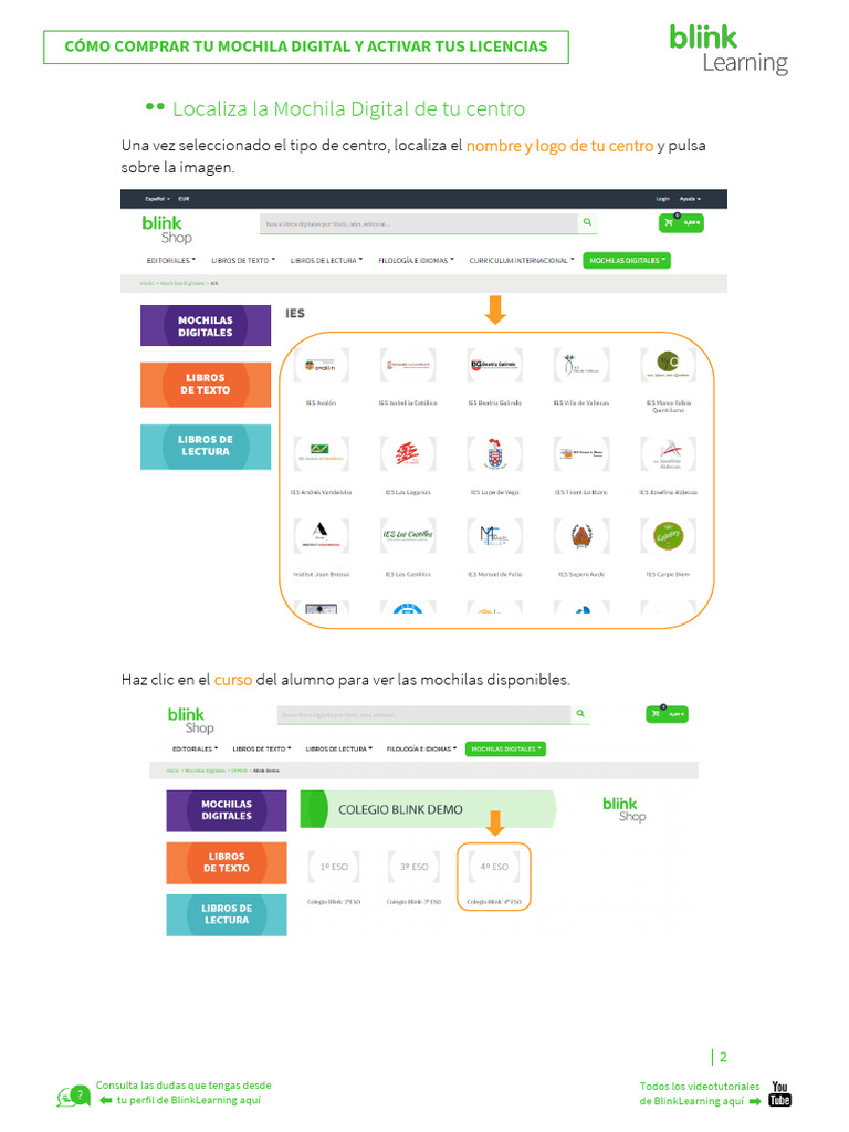 Guía de Compra y Activación BlinkLearning | PDF | Informática
