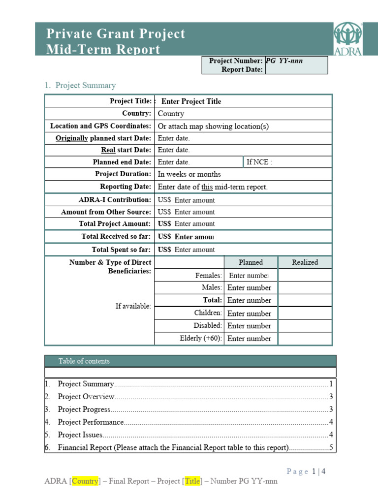 Mid-Term Project Report Guidelines | PDF | Needs Assessment | Economies